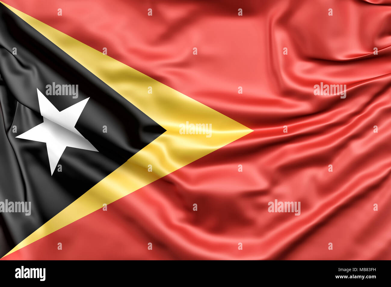 Flag of East Timor Stock Photo - Alamy