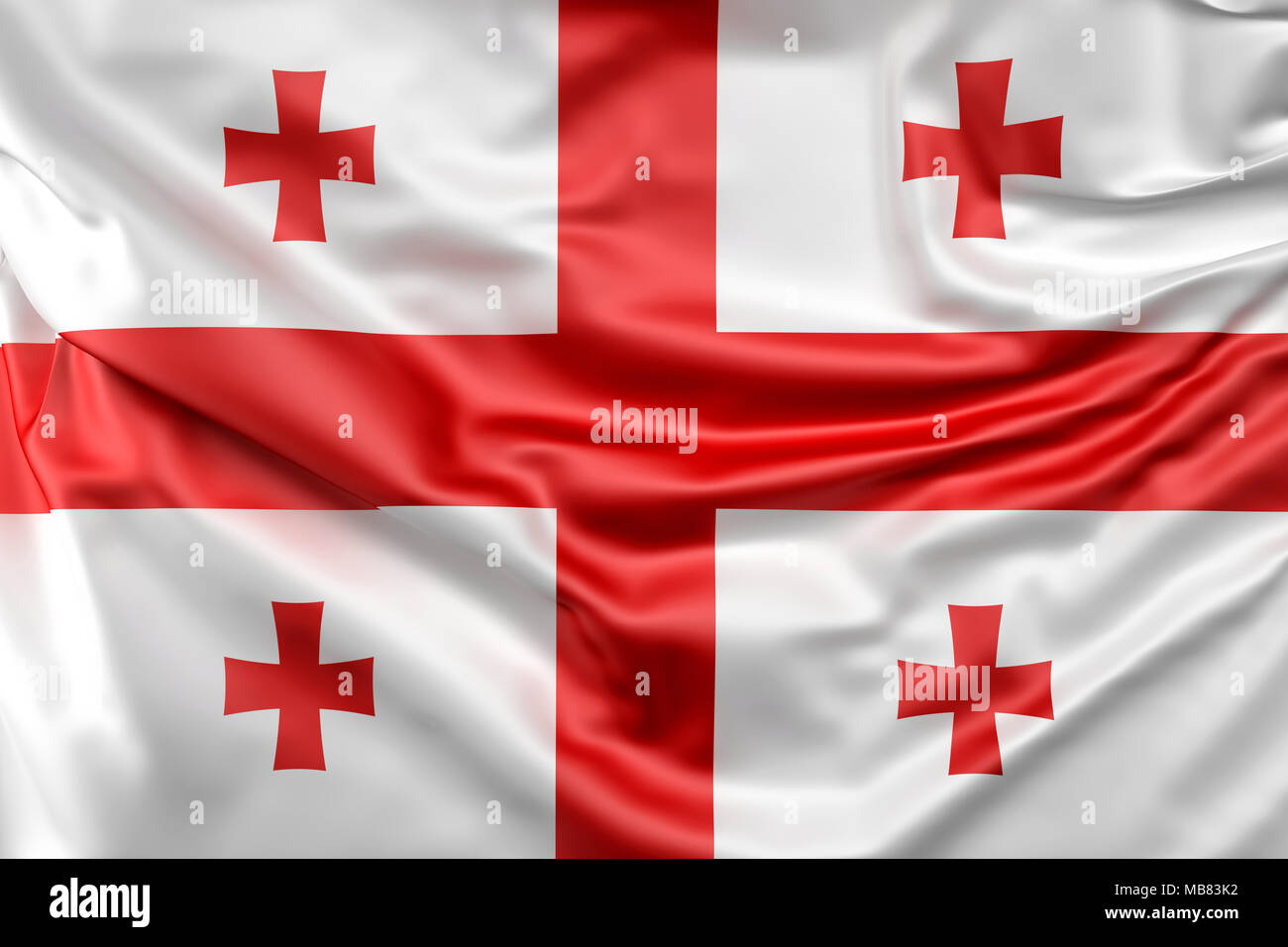 3d georgian flag hi-res stock photography and images - Alamy