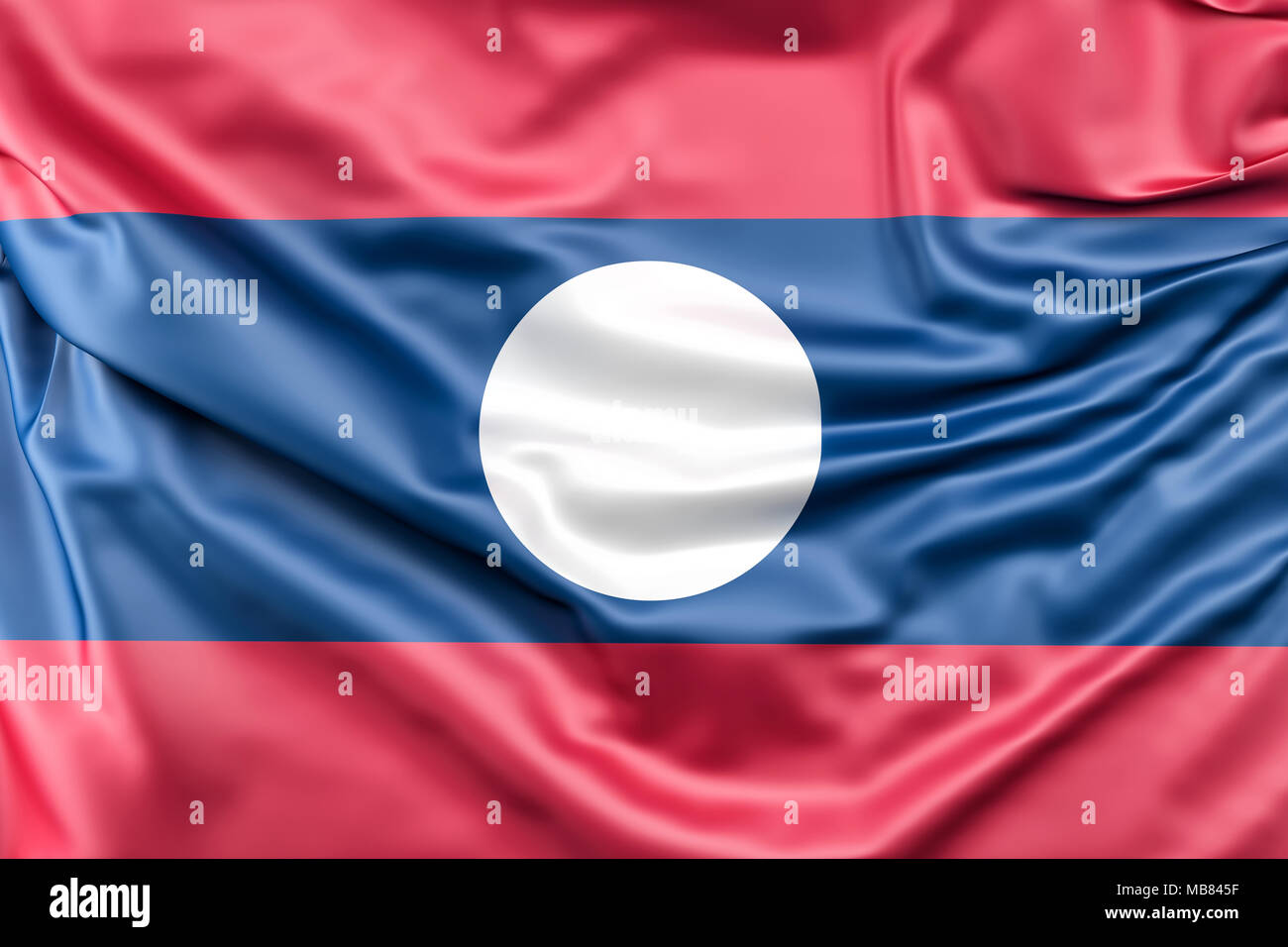 Flag of Laos Stock Photo - Alamy