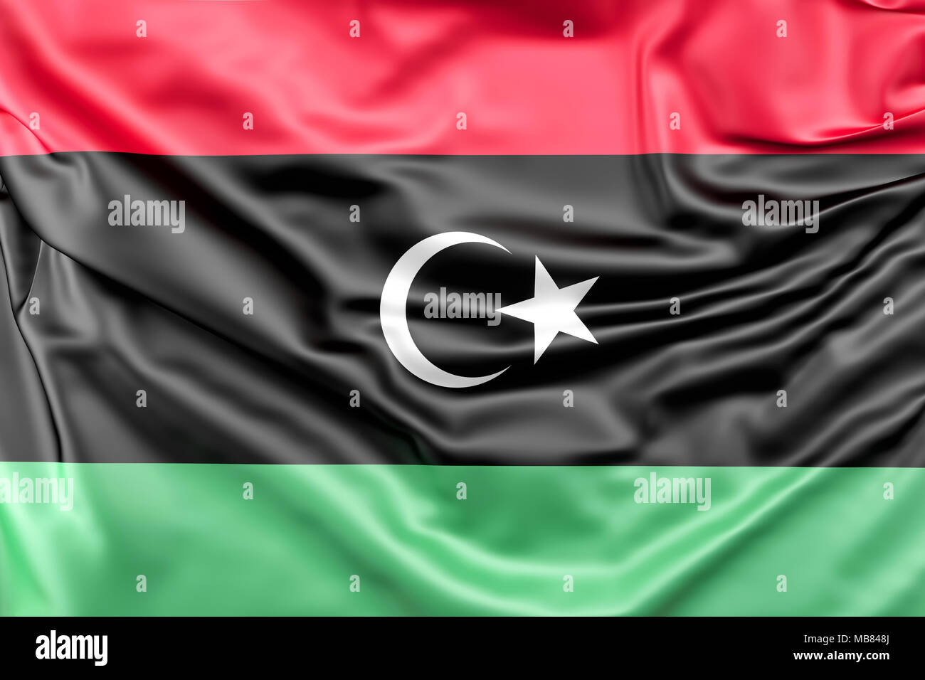 Libya silk flag hi-res stock photography and images - Alamy