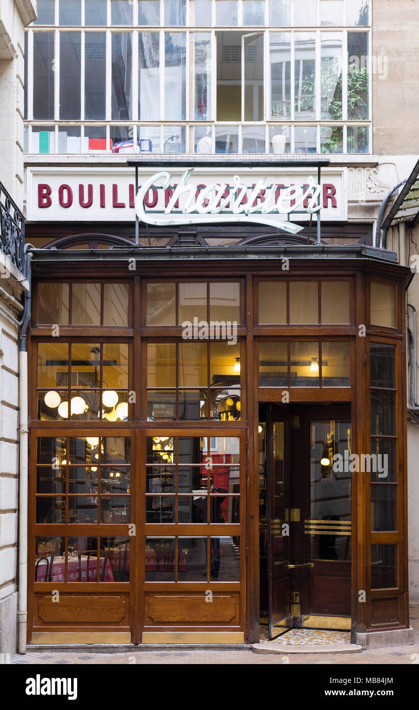 Entrance of the Bouillon Chartier - historic restaurant founded in a ...