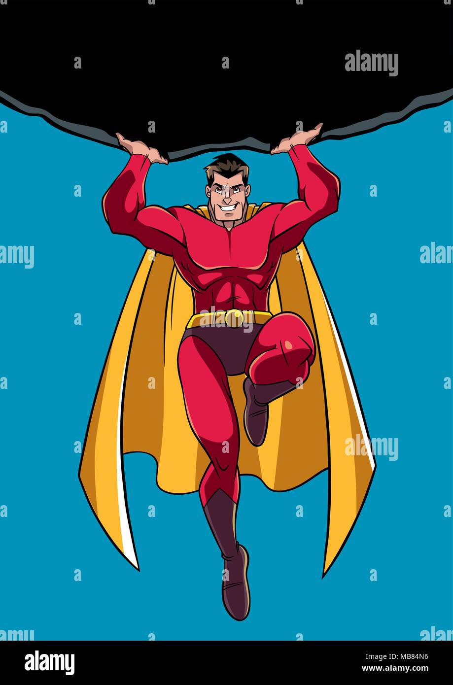 Superhero Holding Boulder Stock Vector Image & Art - Alamy