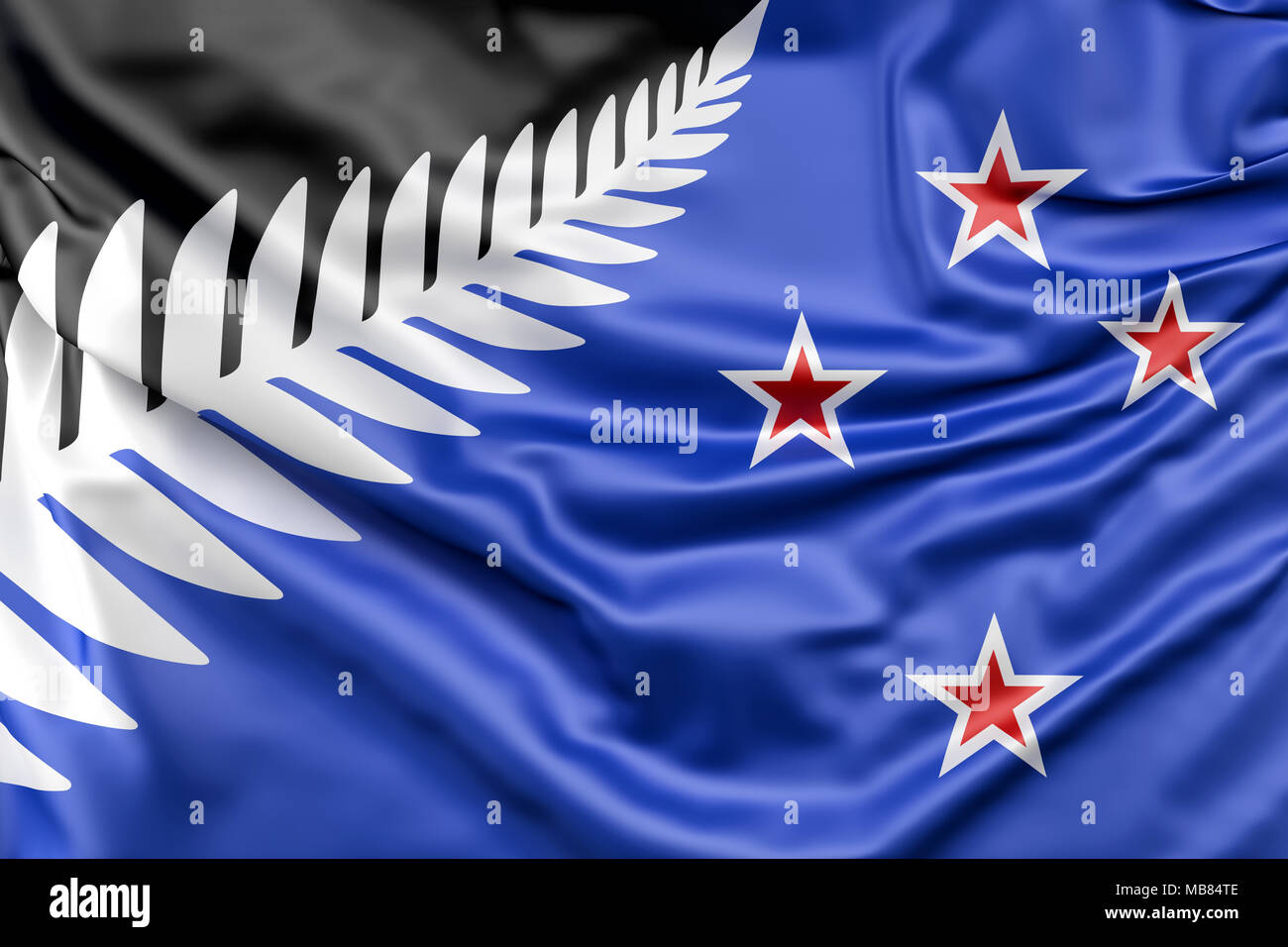 Silver fern flag hi-res stock photography and images - Alamy