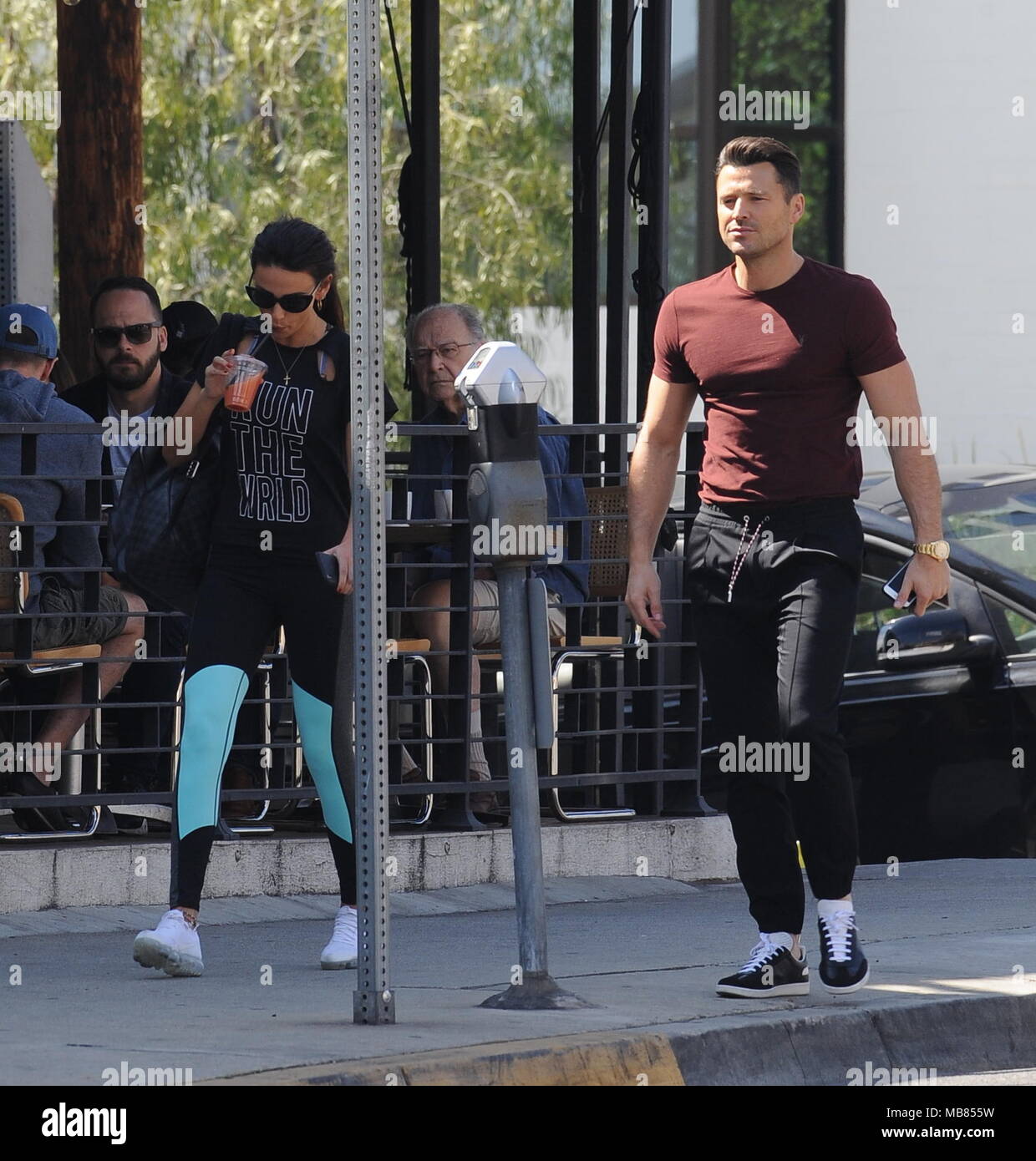 Mark Wright and Michelle Keegan having brunch at Dialog Cafe in West ...