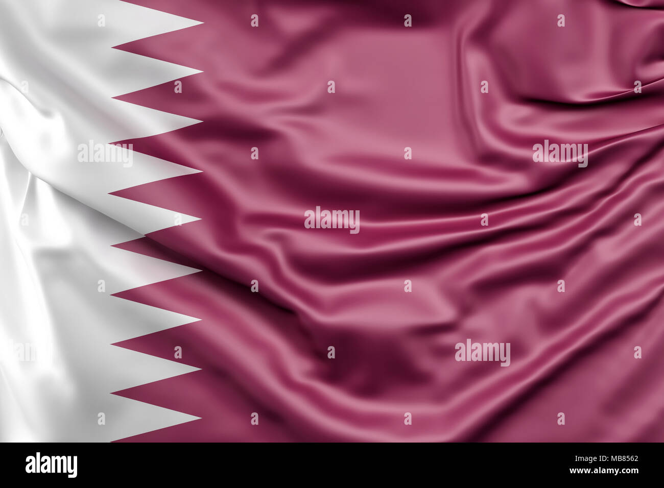Flag of Qatar Stock Photo - Alamy