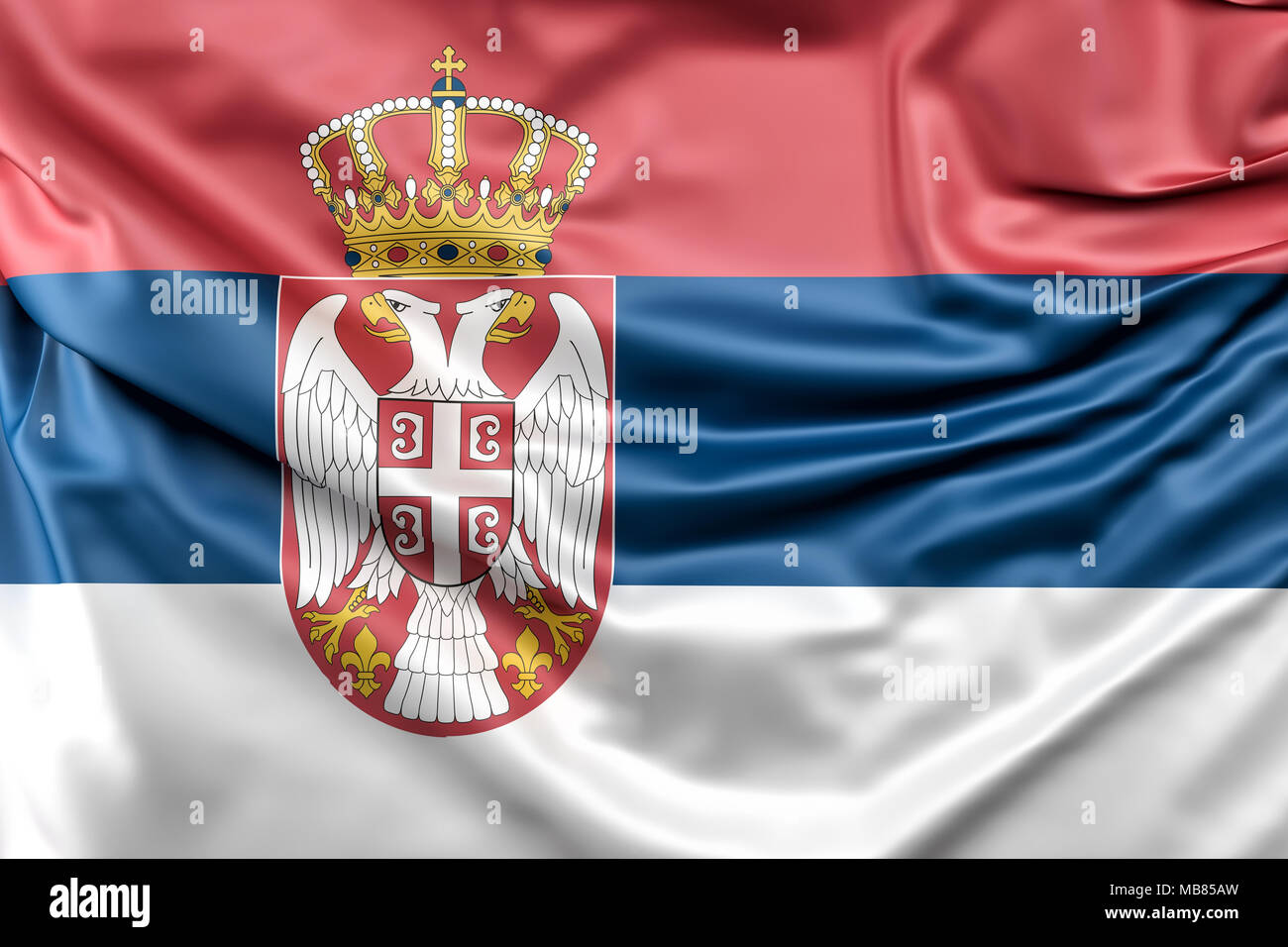 Flag of Serbia Stock Photo - Alamy