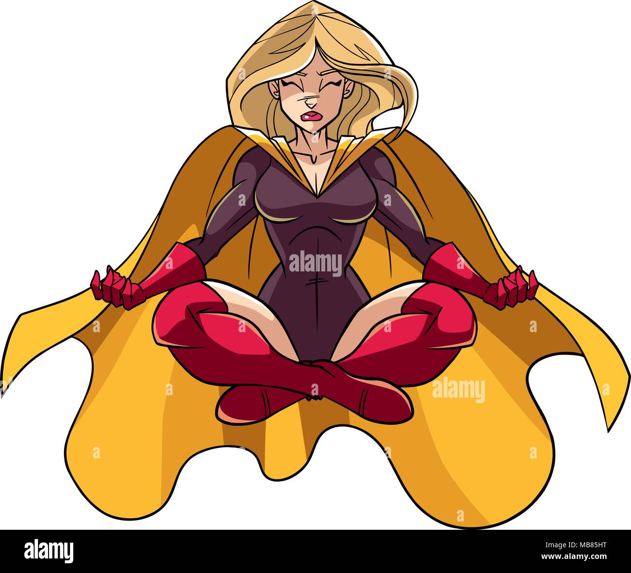 Meditating lotus Stock Vector Images - Alamy