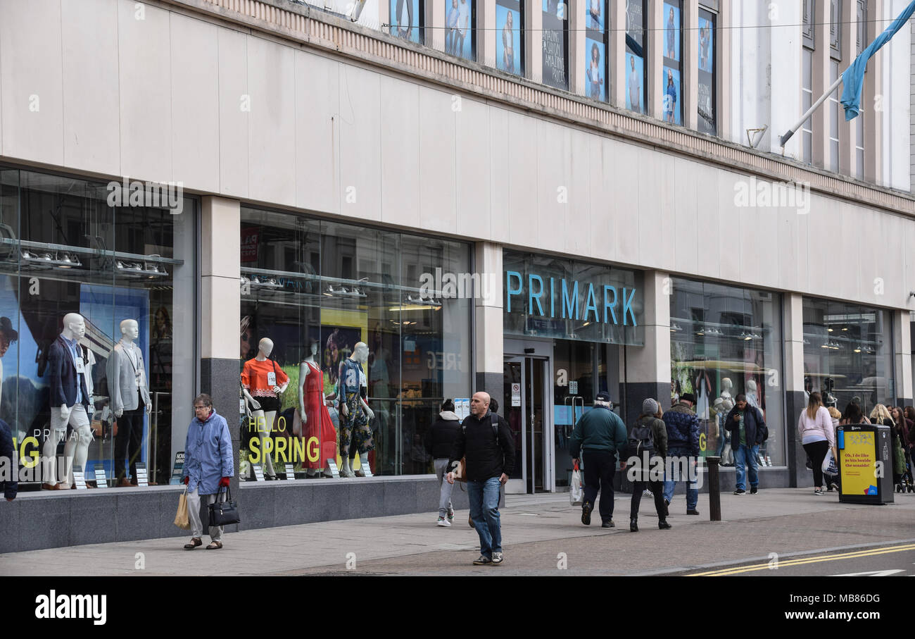 Brighton, United Kingdom - March 29 2018: The frontage of the Primark ...