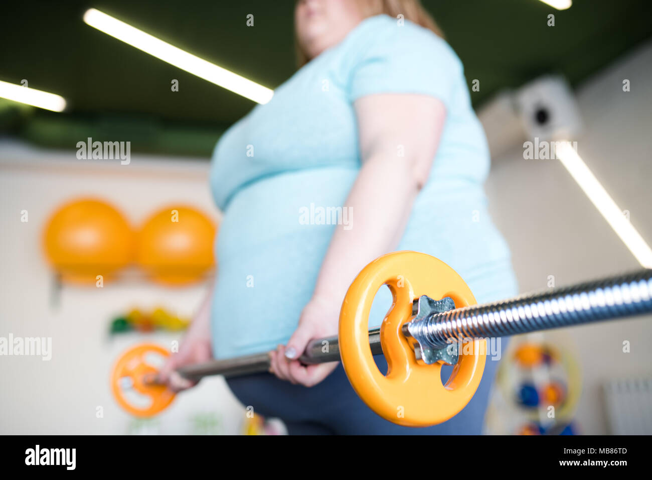 Fat woman working out hi-res stock photography and images - Alamy