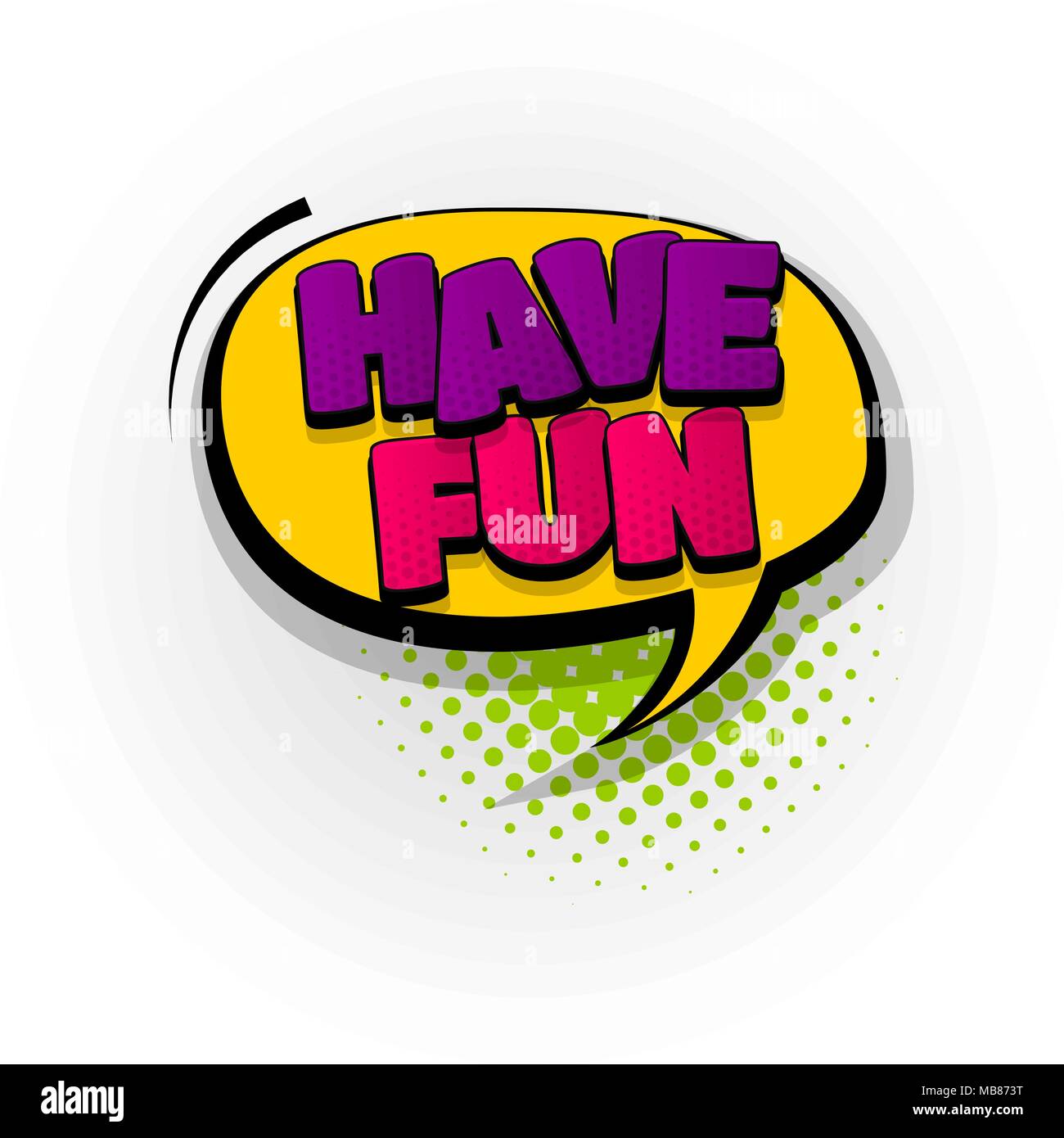 Fun text pop art style Cut Out Stock Images & Pictures - Alamy