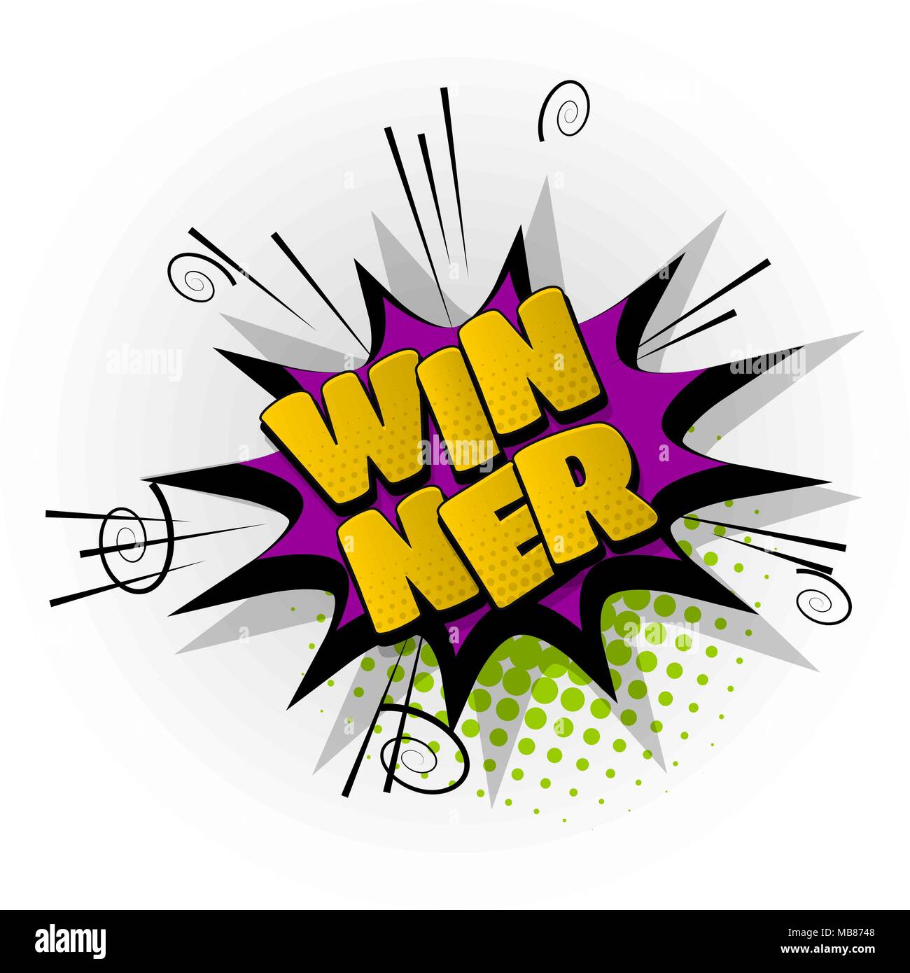 Win comic bubble cartoon game hi-res stock photography and images - Alamy