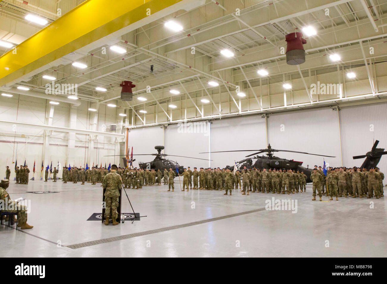 Soldiers from 1-10 Attack Reconnaissance Battalion stand in formation ...