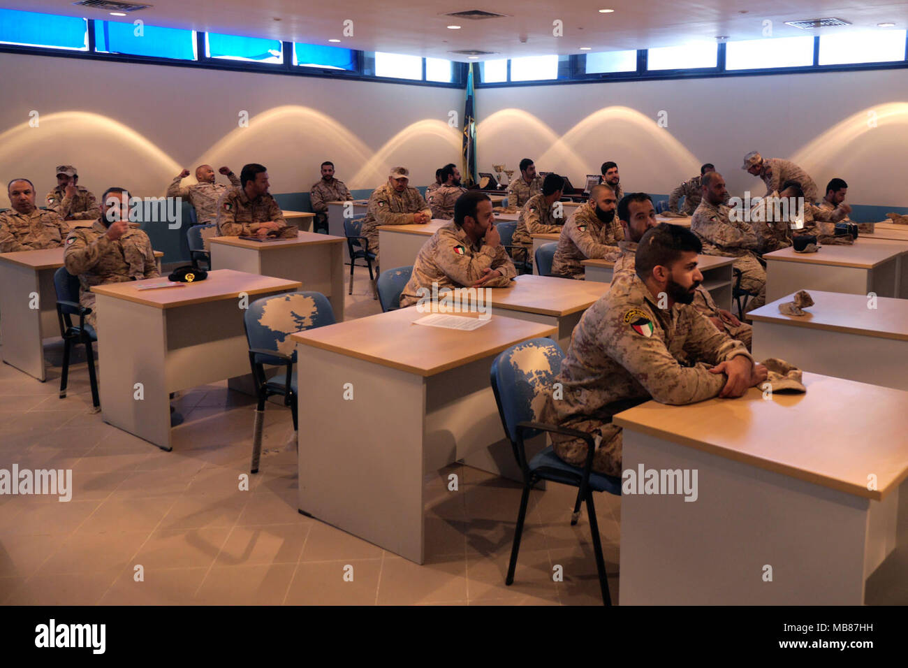 Twenty-seven Kuwaiti Marines gathered in a classroom at the Kuwait ...