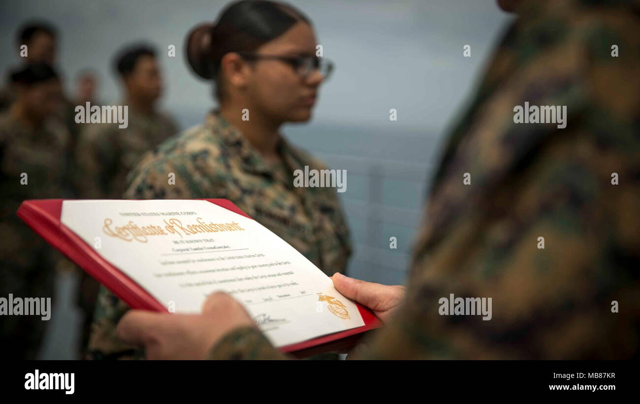 U.S. 7TH FLEET AREA OF OPERATIONS (Jan. 6, 2018) – Gunnery Sgt. Thomas ...