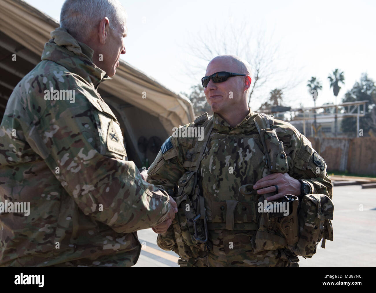 U.S. Army Maj. Gen. Victor J. Braden, 35th Infantry Division commanding ...