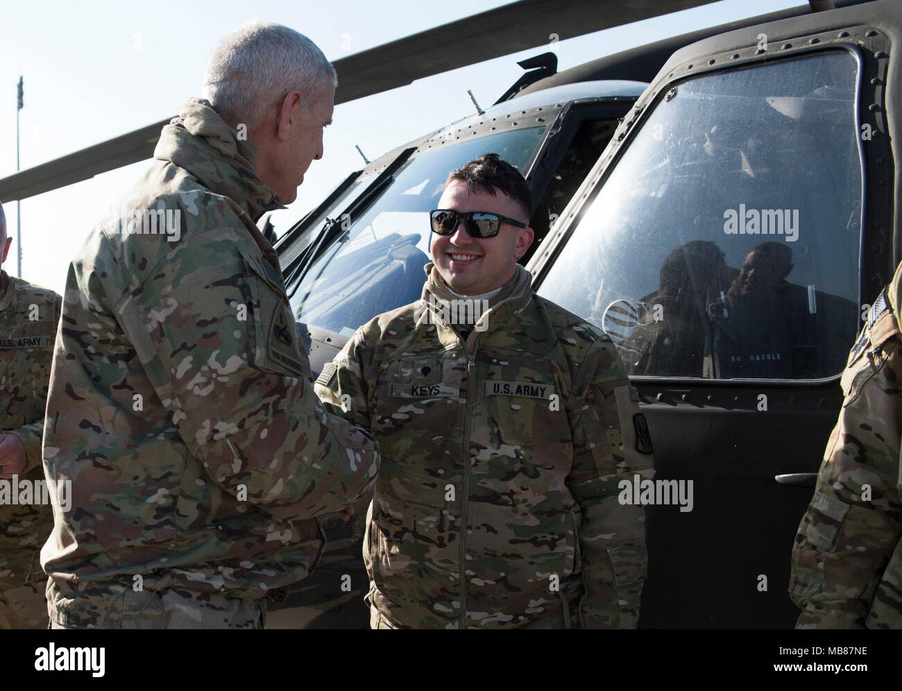 U.S. Army Maj. Gen. Victor J. Braden, 35th Infantry Division commanding ...