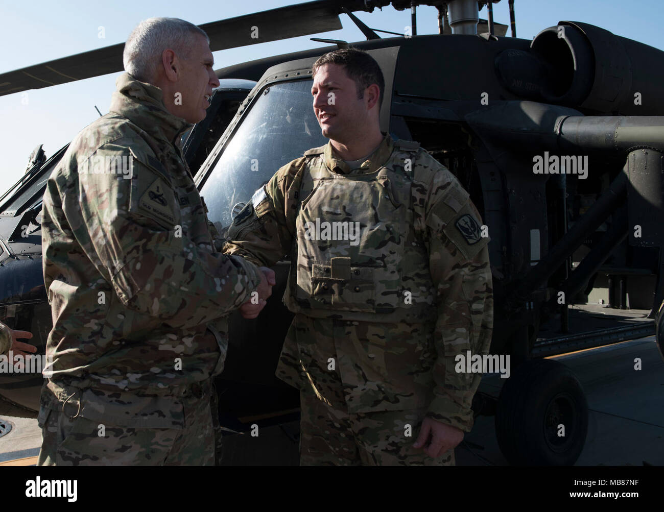 U.S. Army Maj. Gen. Victor J. Braden, 35th Infantry Division commanding ...