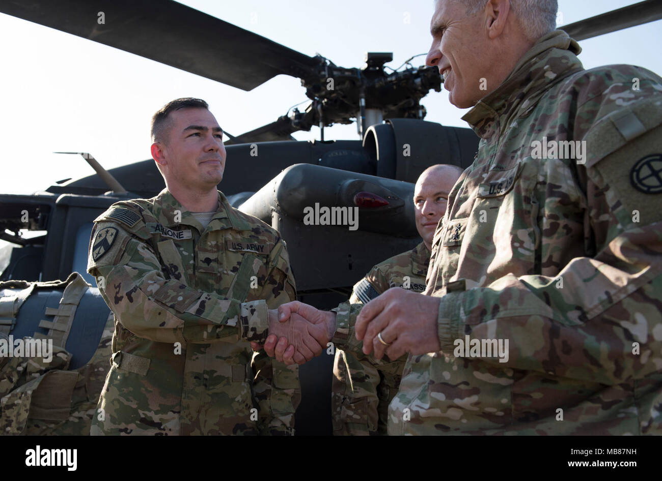 U.S. Army Maj. Gen. Victor J. Braden, 35th Infantry Division commanding ...