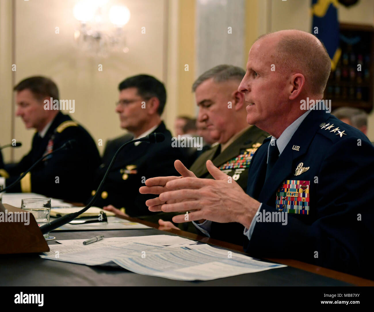 Air Force Vice Chief of Staff Gen. Stephen Wilson speaks to the Senate ...
