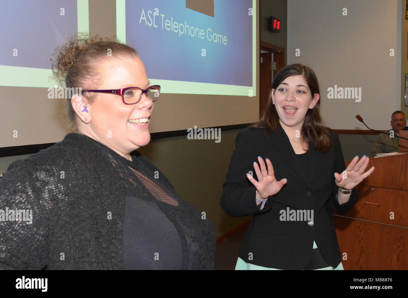 Lauren Aggen (right), an equal employment specialist in the U.S. Army ...