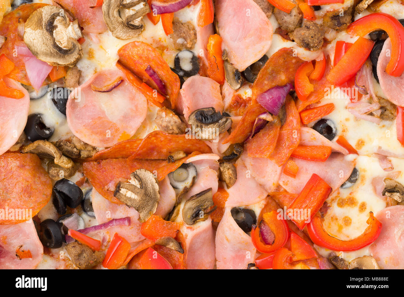 Pizza close-up, the view from the top Stock Photo - Alamy
