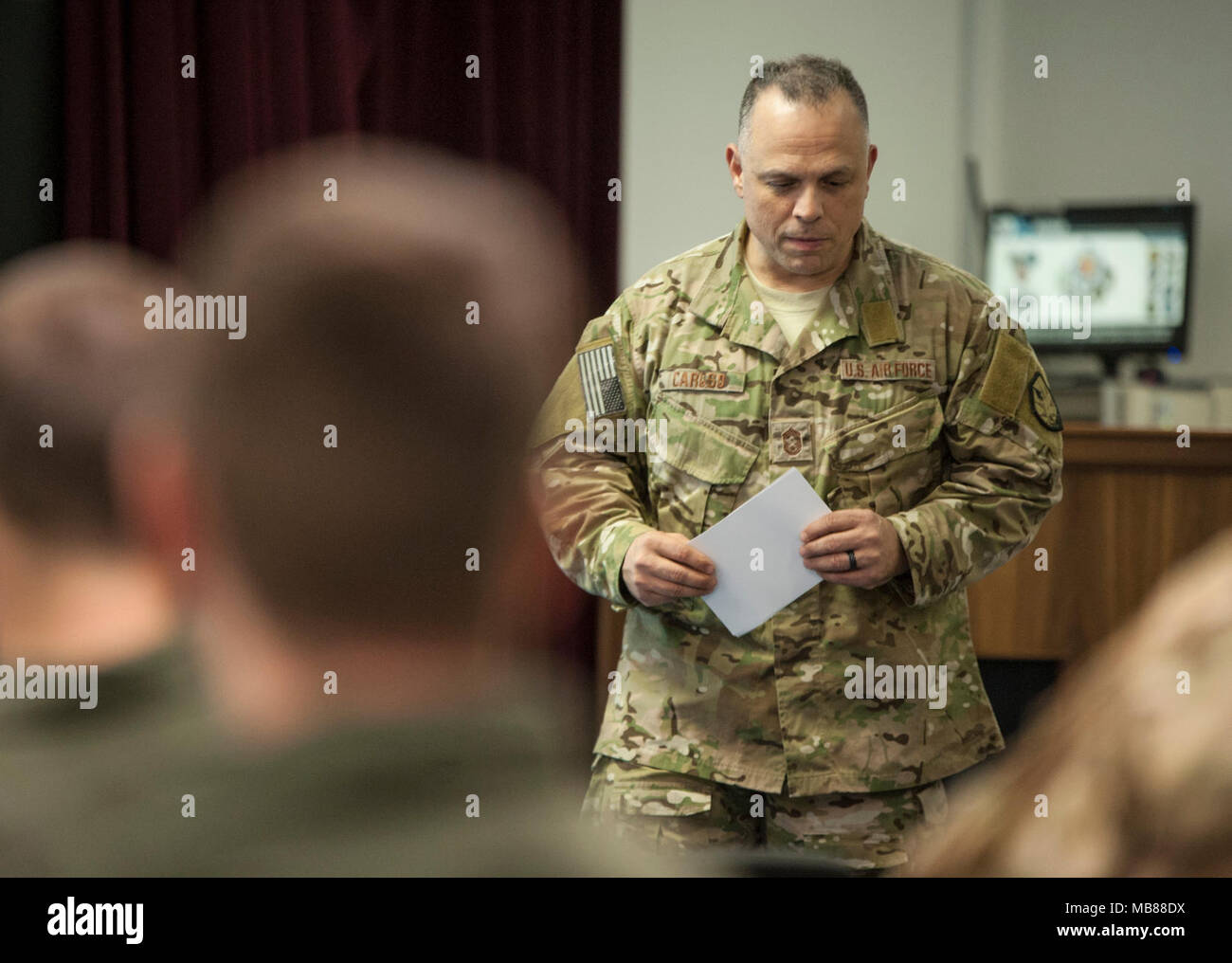 U.S. Air Force Chief Master Sgt. Matthew Caruso, command senior ...