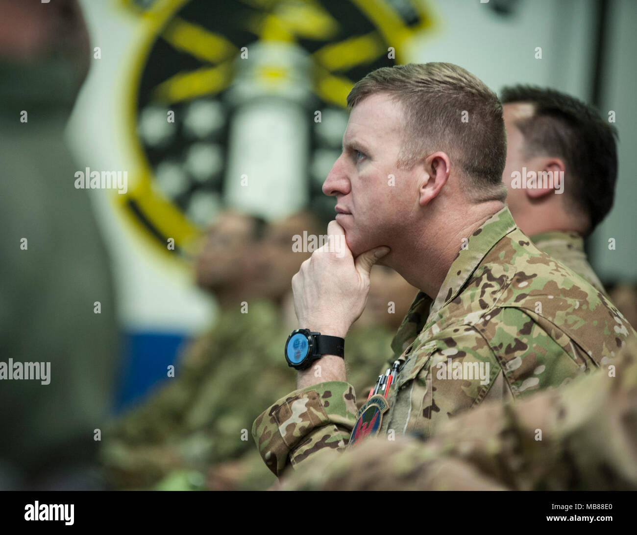 Airmen assigned to the 353rd Special Operations Group listen to U.S ...