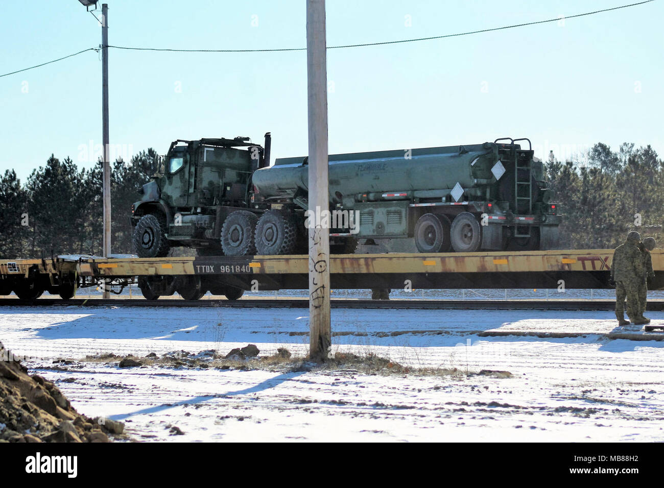 Marines with Marine Wing Support Squadron (MWSS) 271 load equipment on ...