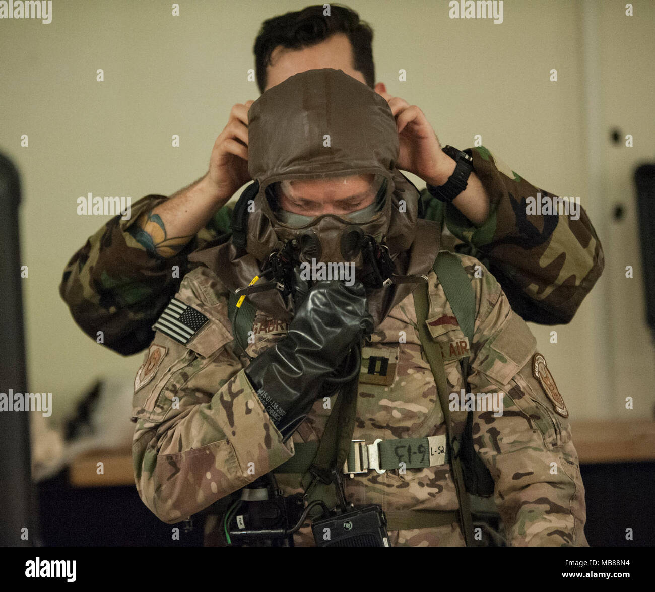 Aircrew eye and respiratory protection system hi-res stock photography ...