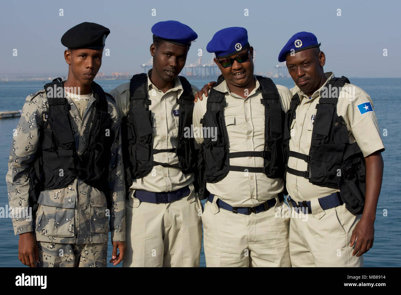 Participants from the Djibouti coast guard and Somali maritime police ...