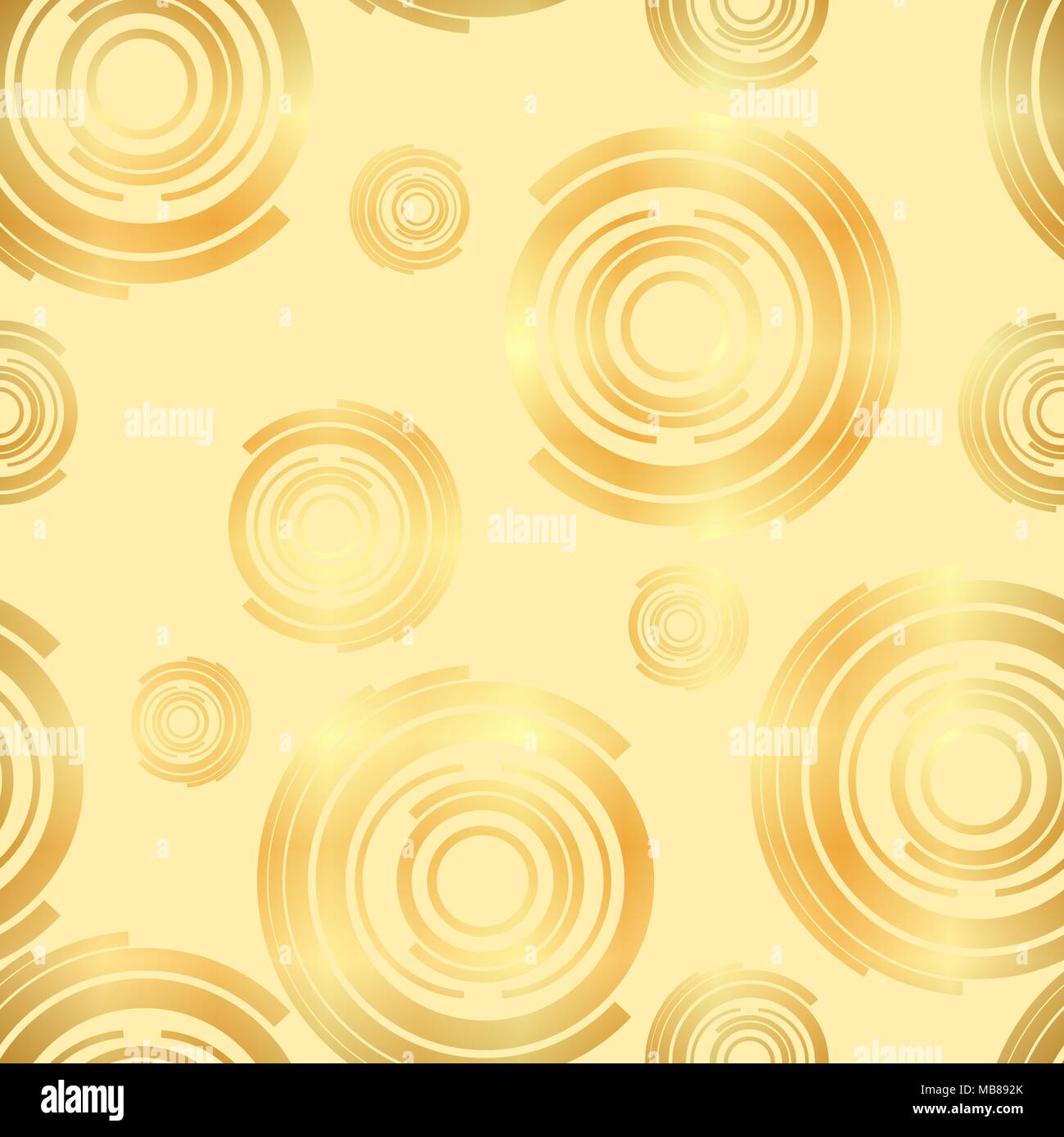 Classic seamless gold glitter pattern circle ornate. Seamless circles ...