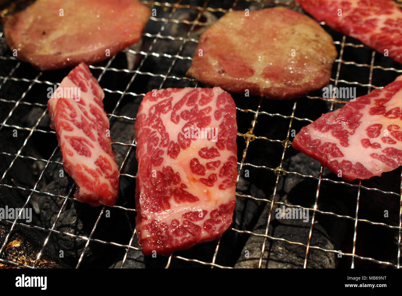 The food served at yakiniku (meaning "grilled meat" or "barbecue ...