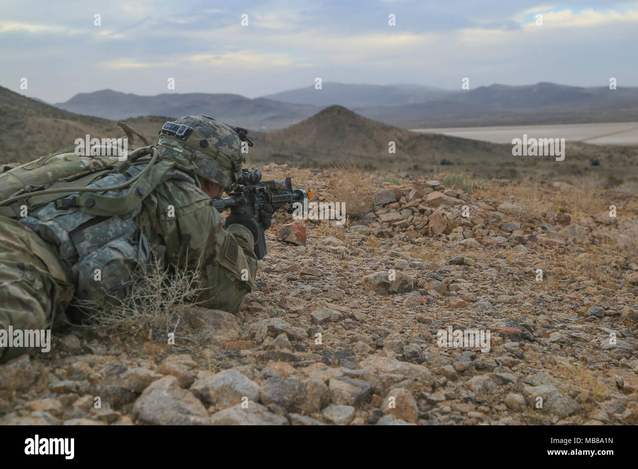 A U.S. Soldier assigned to 2nd Platoon “Bandit Troop”, 1st Squadron ...