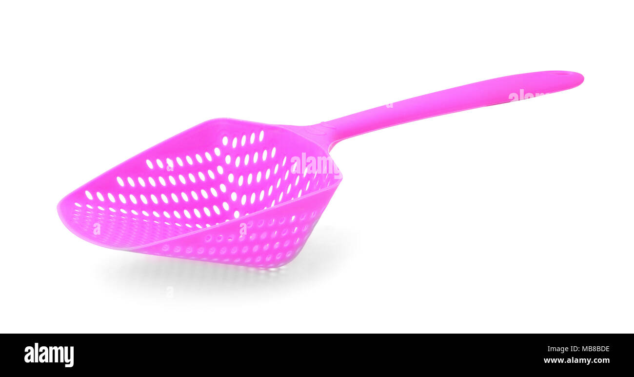 Small plastic colander isolated on white background Stock Photo - Alamy