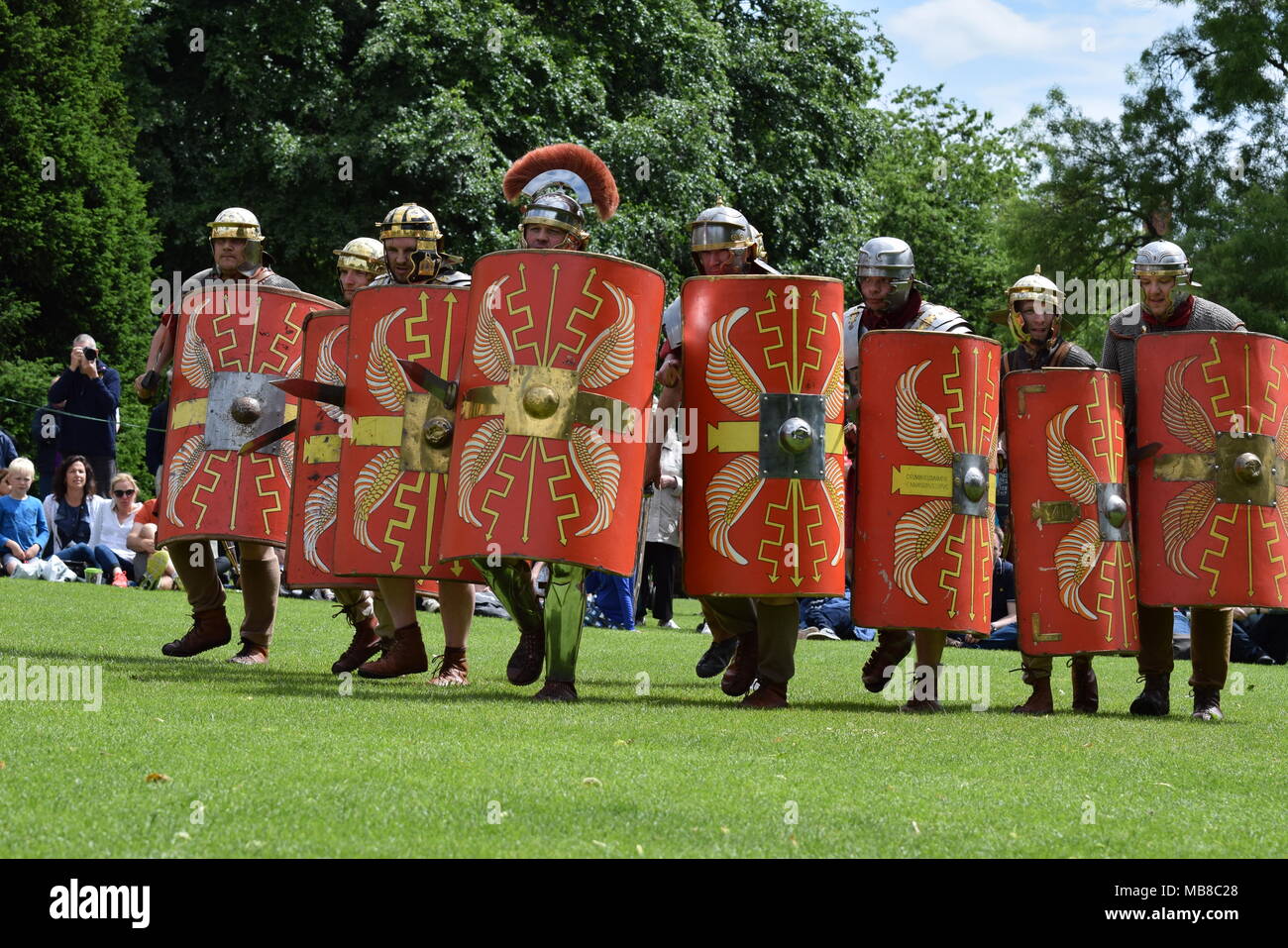 Roman Legions putting on a display at York's Eboracum festival Stock ...