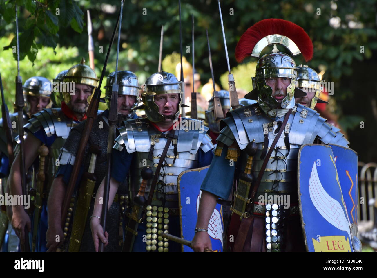 Roman Legions putting on a display at York's Eboracum festival Stock ...