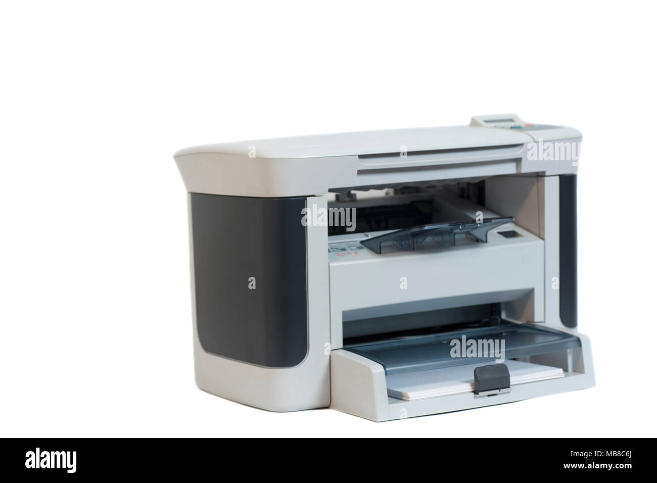 Printer scan isolated on a white background Stock Photo - Alamy