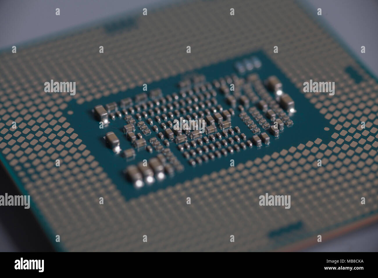 Central processing unit CPU processor microchip close up Stock Photo ...