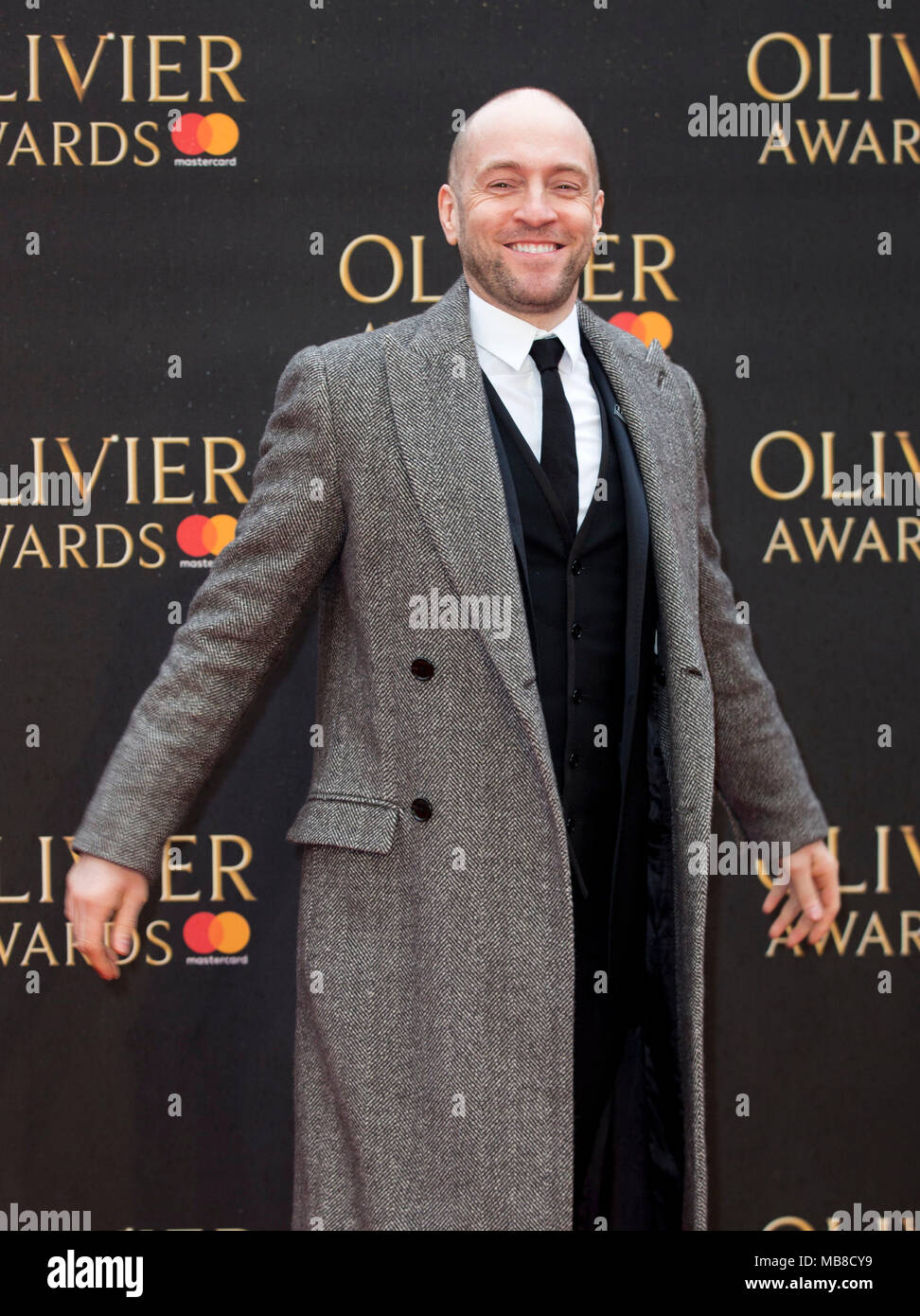 Derren Brown arriving for The Olivier Awards at the Royal Albert Hall ...