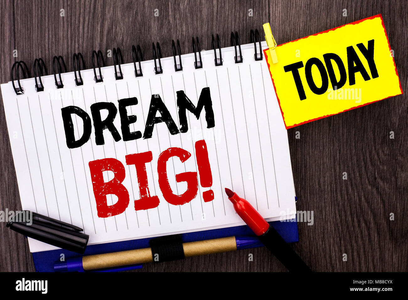 Word writing text Dream Big. Business concept for Motivation Plan Aim ...