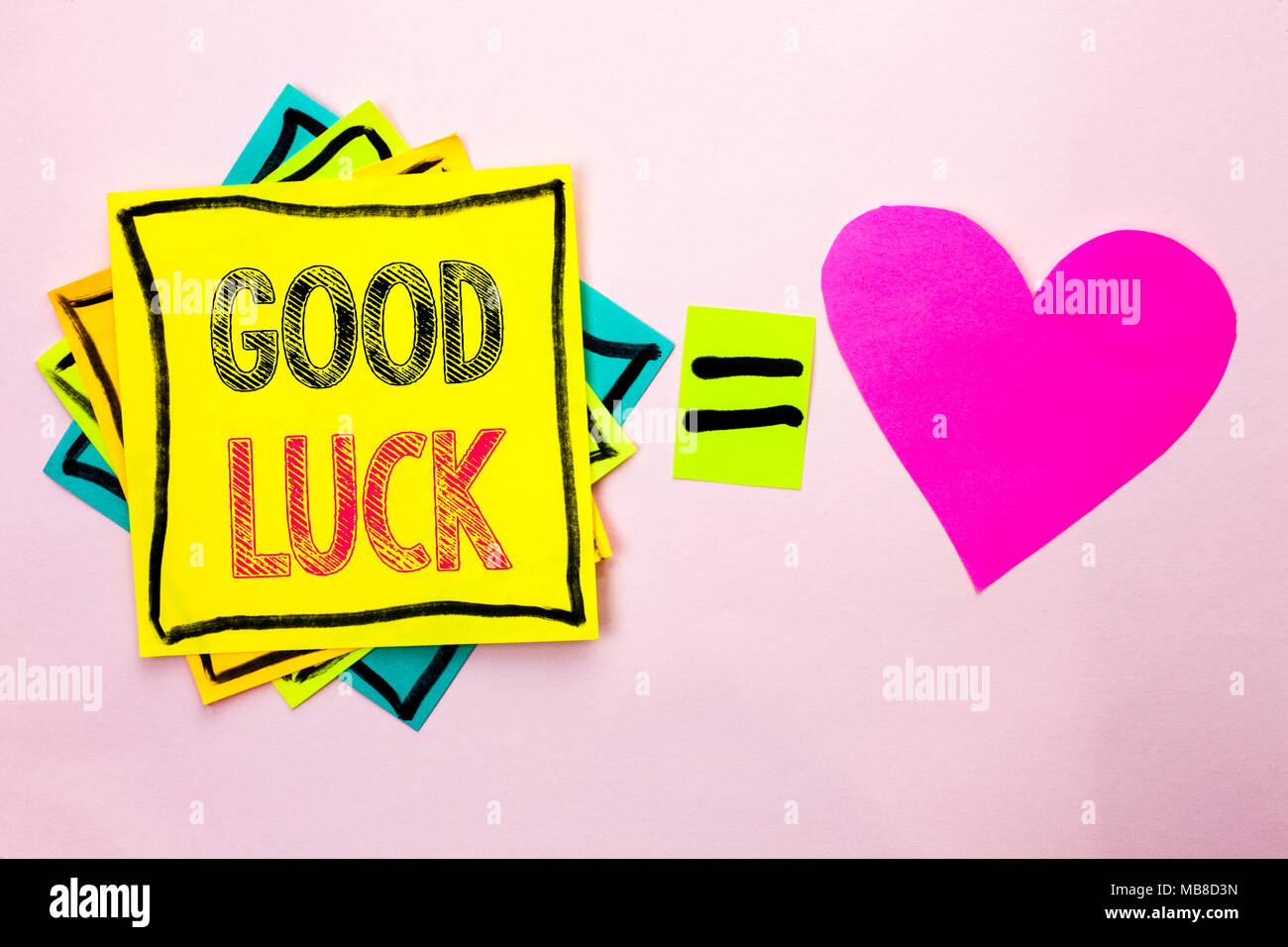 Text sign showing Good Luck. Conceptual photo Lucky Greeting Wish ...