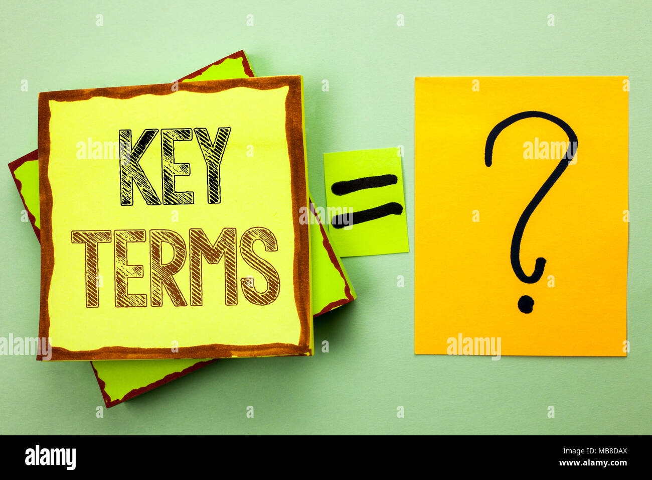 Conceptual hand writing showing Key Terms. Business photo showcasing ...