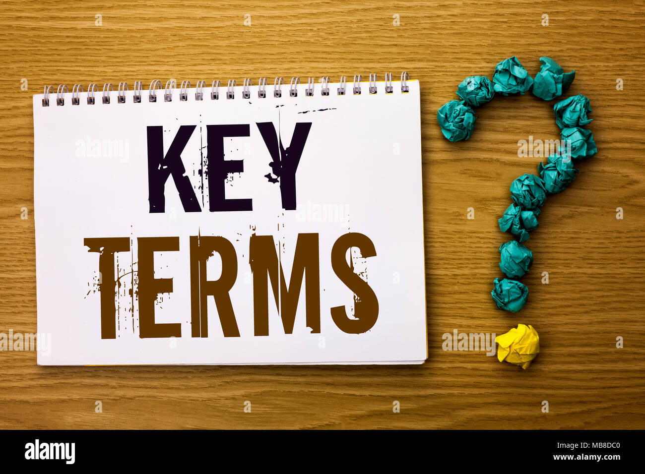 Text sign showing Key Terms. Conceptual photo Key Plan Strategy ...