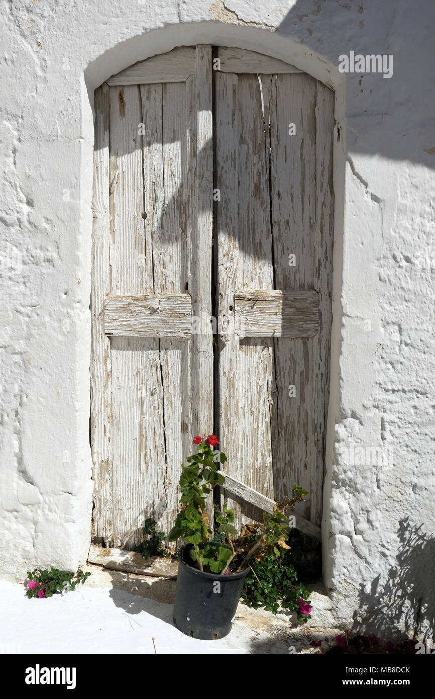 Traditional window in Greece Stock Photo - Alamy