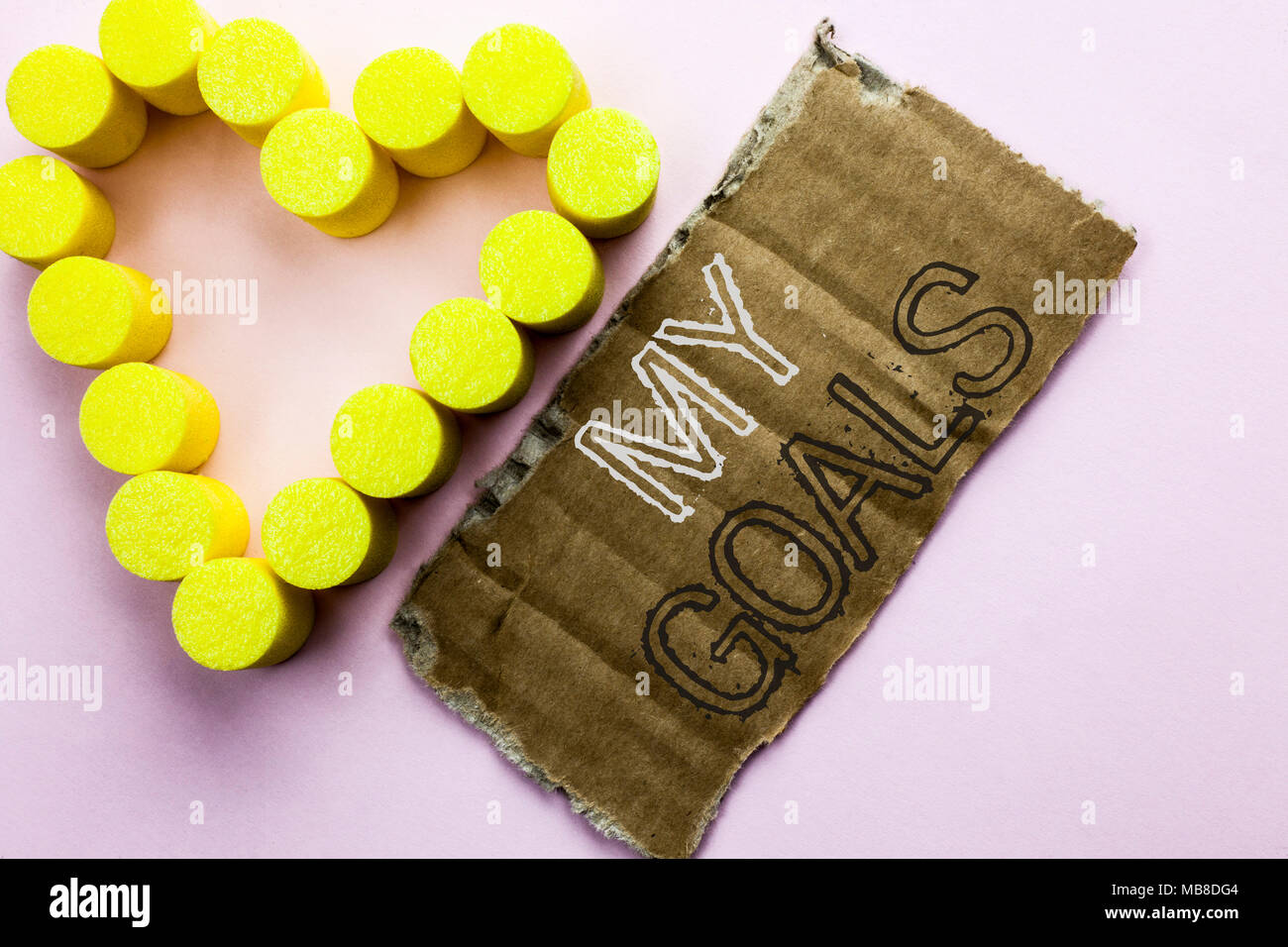 Text sign showing My Goals. Conceptual photo Goal Aim Strategy ...