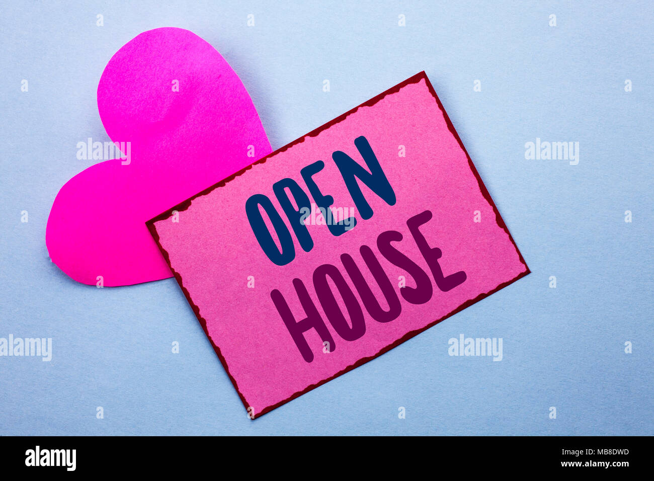 Writing note showing Open House. Business photo showcasing Home ...