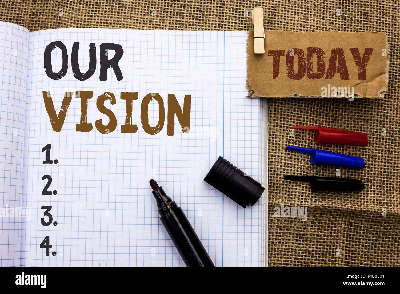 Text sign showing Our Vision. Conceptual photo Innovation Strategy ...