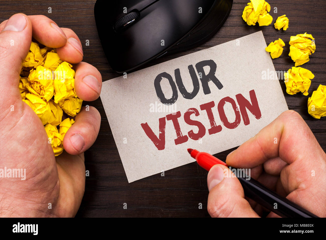 Writing note showing Our Vision. Business photo showcasing Innovation ...