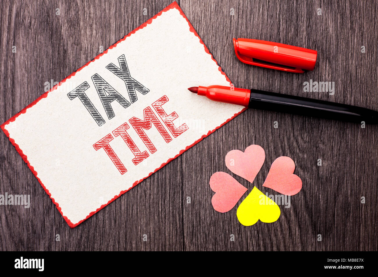 Conceptual hand writing showing Tax Time. Business photo text Taxation ...