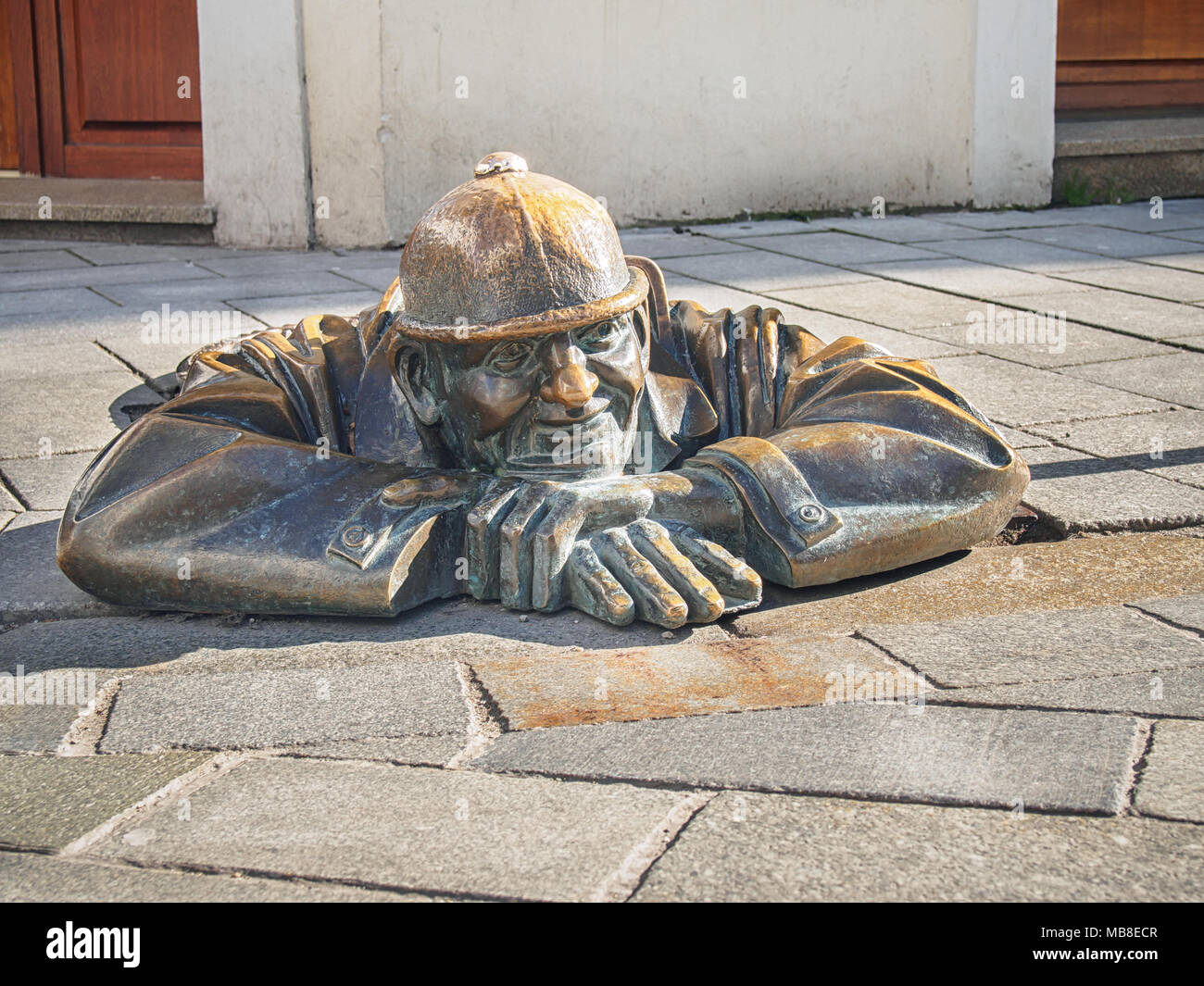 BRATISLAVA, SLOVAKIA-APRIL 2, 2018: Cumil (in english: „the watcher ...